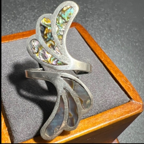Jewelry | Vintage Taxco Mexico Sterling Silver Adjustable Abalone Shell ...